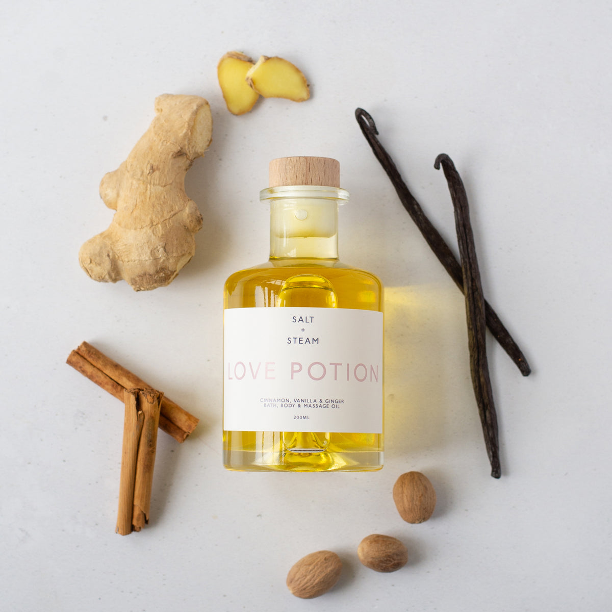 Love Potion Bath, Body & Massage Oil | Salt + Steam
